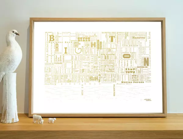 Impresión del mapa de Brighton