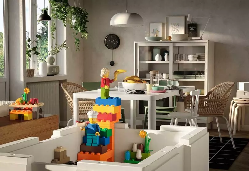 IKEA اور LEGO BYGGLEK اسٹوریج باکسز پر ٹیم بنائیں جن کے ساتھ آپ بھی کھیل سکتے ہیں۔