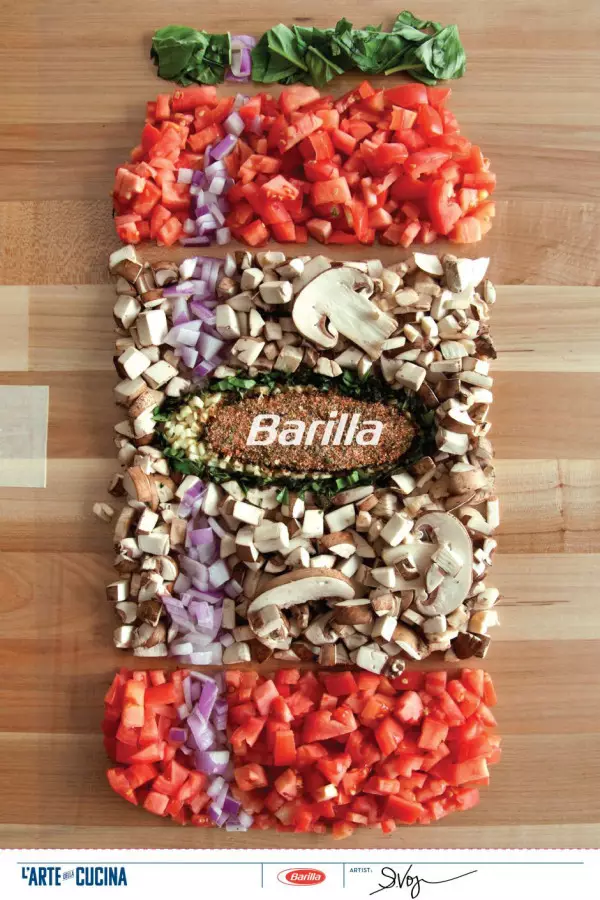 Kreatívne návrhy zo súťaže návrhov plagátov Barilla L’arte della Cucina
