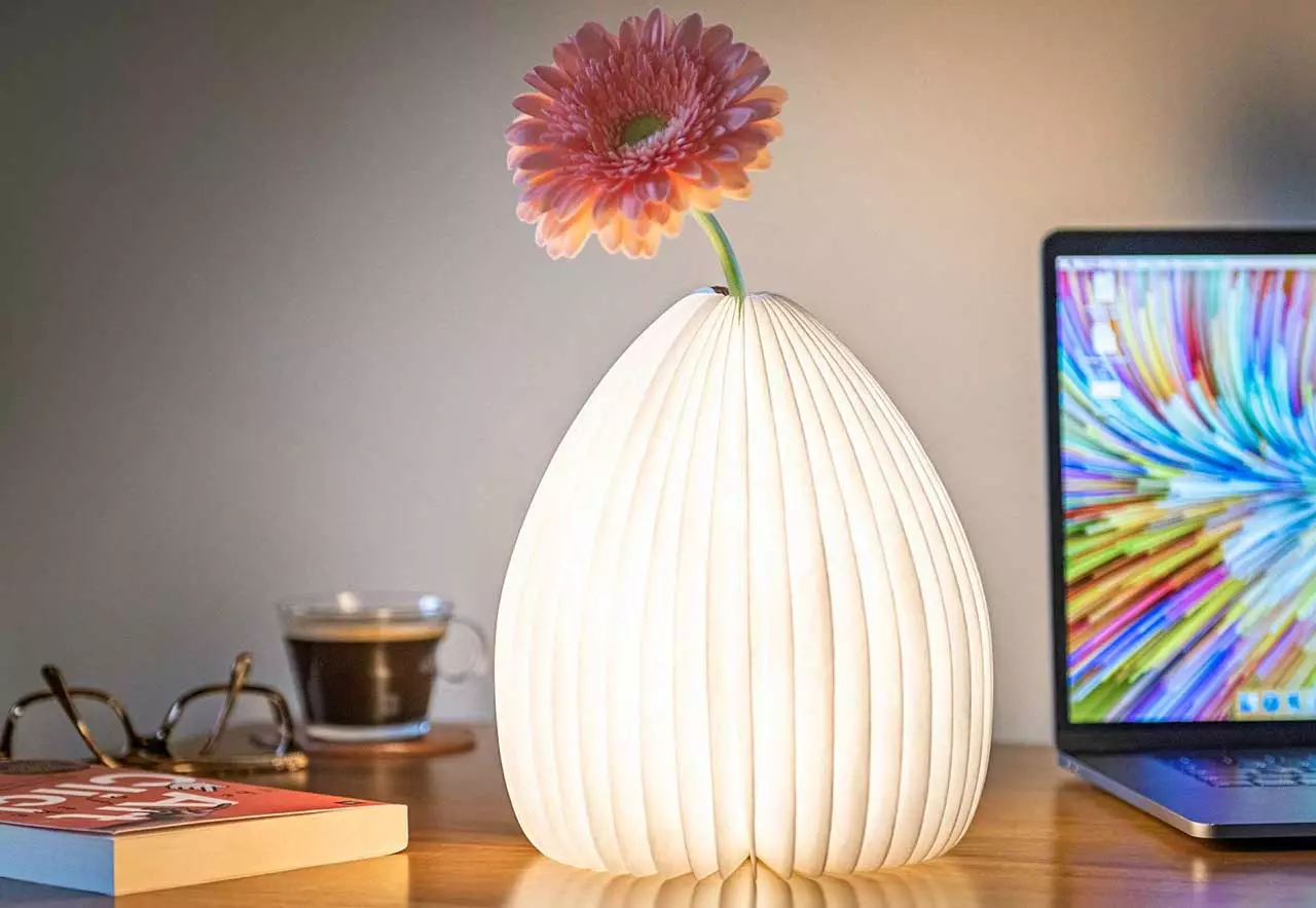 Gingko's Smart Vase Teeb Zoo nkauj muab ob lub luag haujlwm