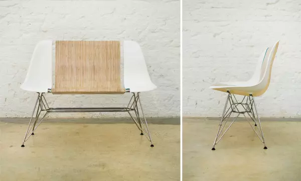 Een opnieuw ontworpen Eames DSR-stoel voor twee
