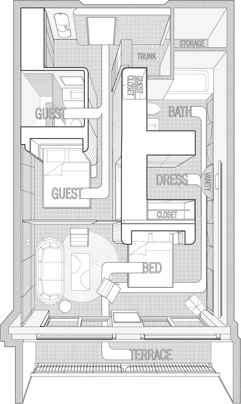 Un apartament pe un iaht rezidențial care se transformă dintr-un dormitor în două 5772_22